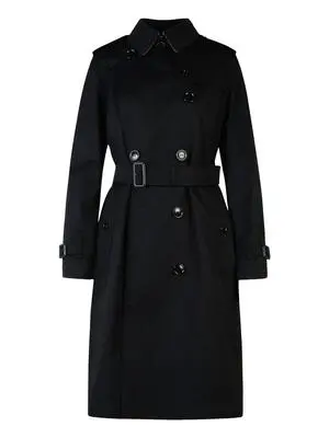 Burberry Kensington Polyester Trench Coat - Black
