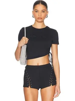 Blumarine Cropped T-shirt - Black