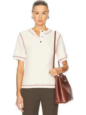 Bottega Veneta Short Sleeve Top - Chalk