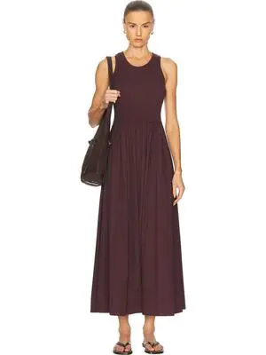 Enza Costa Cotton Resort Tank Dress - Dark Cherry