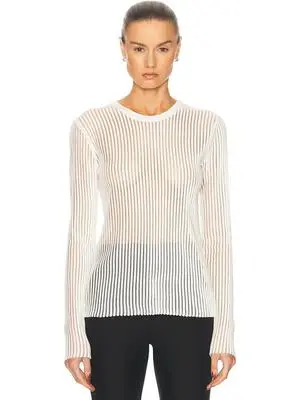 Helmut Lang Sheer Knit Top - Ivory
