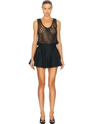 Alaïa Skater Mini Dress - Noir Alaia