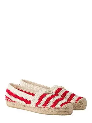 Prada Crochet Espadrilles - Red