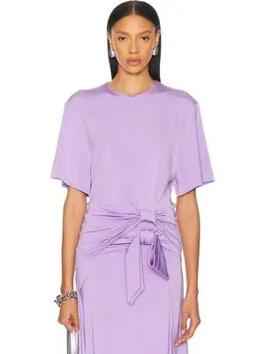 Rabanne Tie Short Sleeve Top - Lavender