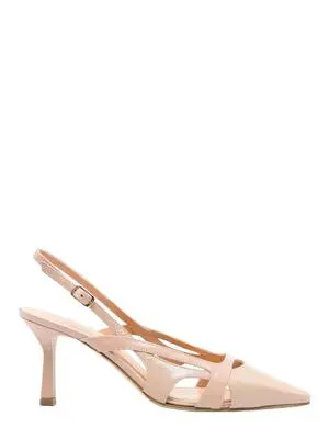JULIE DEE 80mm Leather Slingback Pumps - Pink