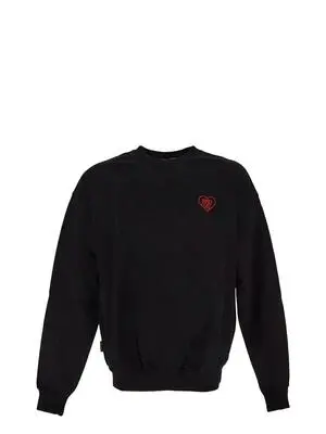 FAMILY FIRST Logo-embroidered Sweatshirt - Black