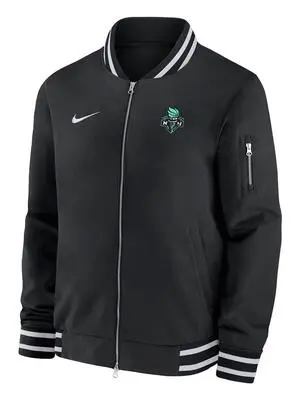 Nike New York Liberty Wnba Bomber Jacket - Black