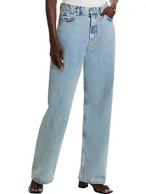 Wardrobe.NYC Low Rise Denim Jeans - Blue