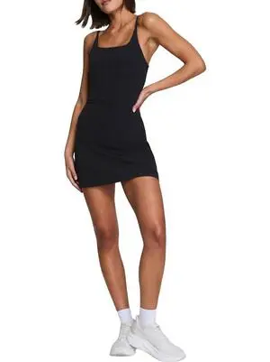 Spanx Powerboost Ribbed Dress - Very Black