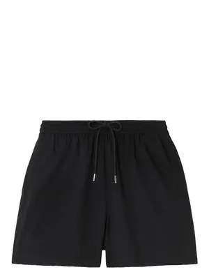 Theory Wool-blend Shorts - Black