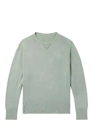 STOFFA Slim-fit Cotton Sweater - Green