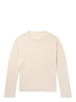 STOFFA Linen And Cotton-Blend Sweater Neutrals