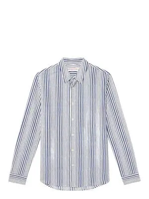 Orlebar Brown Giles Slim-fit Striped Lyocell Shirt - Blue