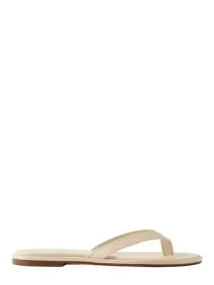 AeydĒ Melody Leather Flip Flops - Cream