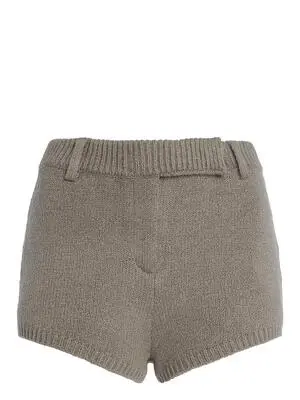 AYA MUSE Ivy Knit Cotton Shorts - Grey