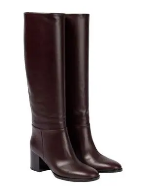 GIANVITO ROSSI Santiago Leather Knee-High Boots