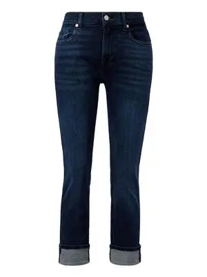 7 For All Mankind Relaxed Skinny Cropped Jeans - Blue