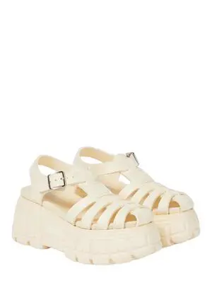 Miu Miu Fisherman Platform Sandals - White