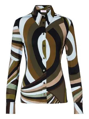 Emilio Pucci Marmo Silk Shirt - Multicoloured