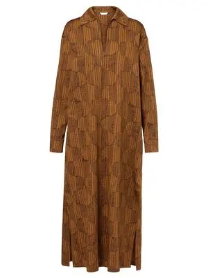 Max Mara Edwige Cotton Maxi Dress - Brown