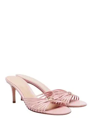 GIANVITO ROSSI Vyna 70 Leather Mules - Pink