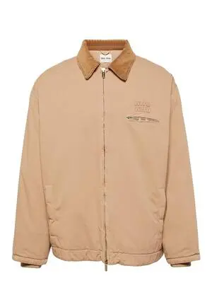 Miu Miu Cotton Gabardine Blouson Jacket - Beige