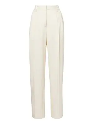 TOTEME High-rise Straight Pants - White
