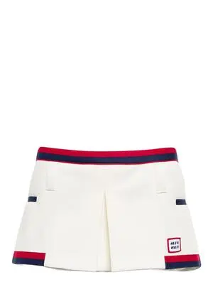 Miu Miu Low-rise Jersey Miniskirt - White