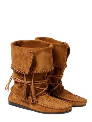 Isabel Marant Winki Suede Ankle Boots - Brown