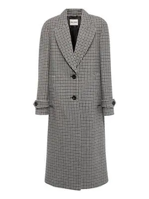 Miu Miu Single-breasted Virgin Wool Coat - Grey