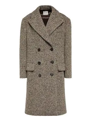 Miu Miu Wool And Silk-blend Bouclé Coat - Multicoloured