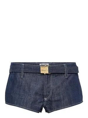 Miu Miu Low-rise Denim Shorts - Blue