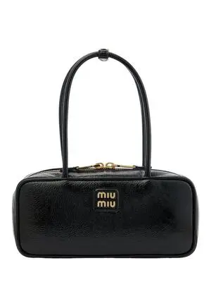 Miu Miu Beau Patent Leather Tote - Black
