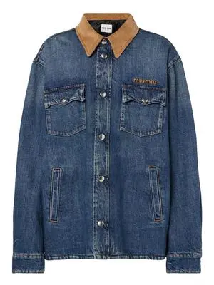 Miu Miu Denim Trucker Jacket - Blue