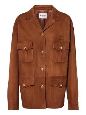 Miu Miu Leather Jacket - Brown