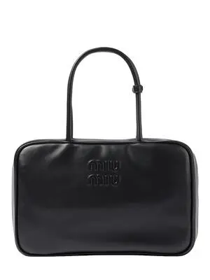 Miu Miu Medium Leather Tote Bag - Black
