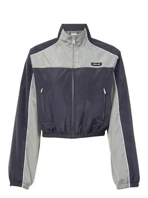 Miu Miu Technical Cropped Track Jacket - Blue