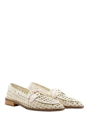 ANDREA GOMEZ Carla Leather Loafers White