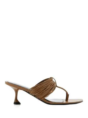 Proenza Schouler T-strap Leather Sandals - Neutral