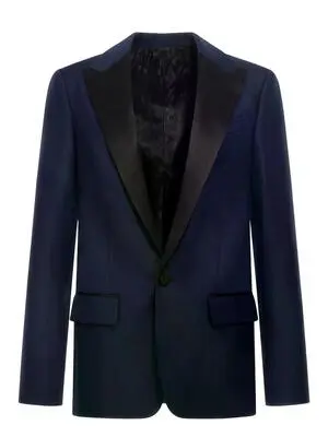 Roberto Cavalli Satin-trim Blazer - Blue