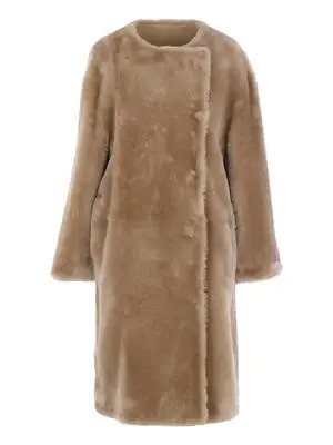 TOTÊME Shearling Coat - Rye