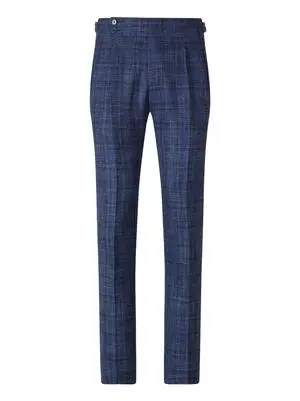 Scabal Wool Dress Trousers - Cobalt Blue