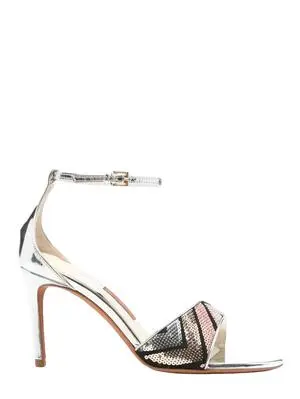 Missoni 80mm Sequinned Sandals - Silver