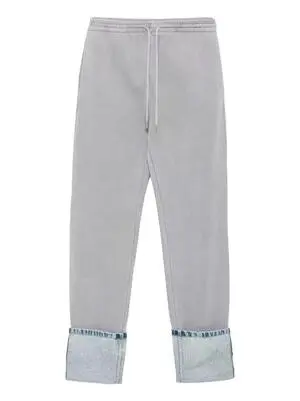 Moschino Denim-trim Trousers - Grey