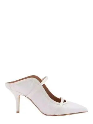 MALONE SOULIERS 70mm Maureen Mules - White