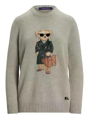 Ralph Lauren Bear-motif Knitted Sweater - Grey