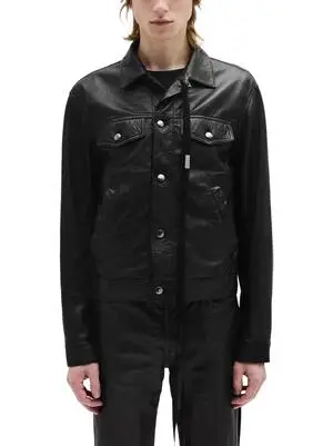 ANN DEMEULEMEESTER Leather Jacket - Black