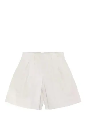MARGARET HOWELL High-waisted Knee-length Shorts - Neutrals