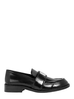Acne Studios Glossed-leather Loafers - Black