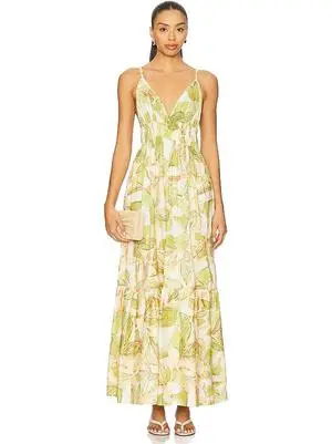 Misa Cintra Maxi Dress - Chartreuse Abstract